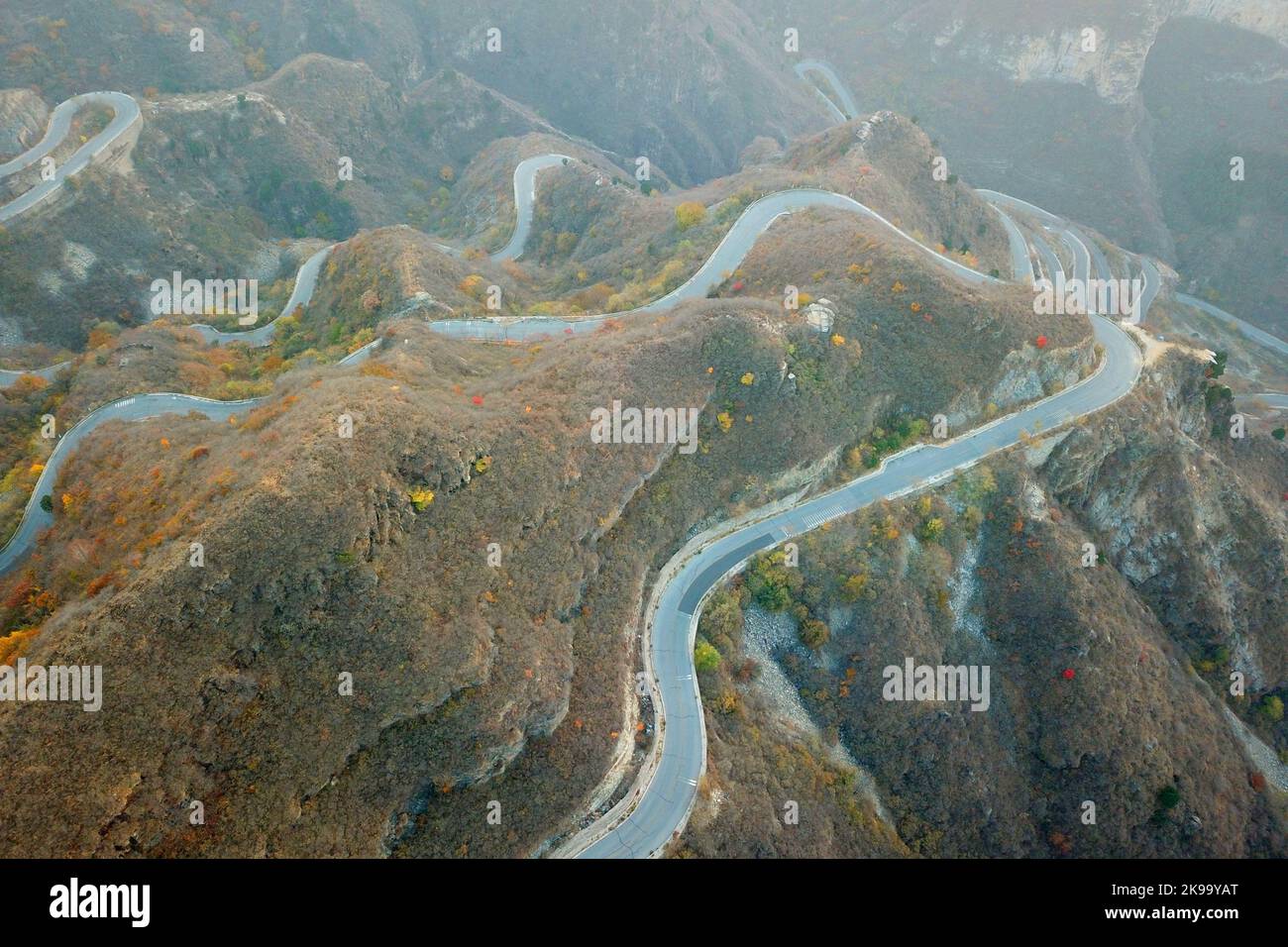 With meandering roads and colorful views beside, Hongjing road, the ...