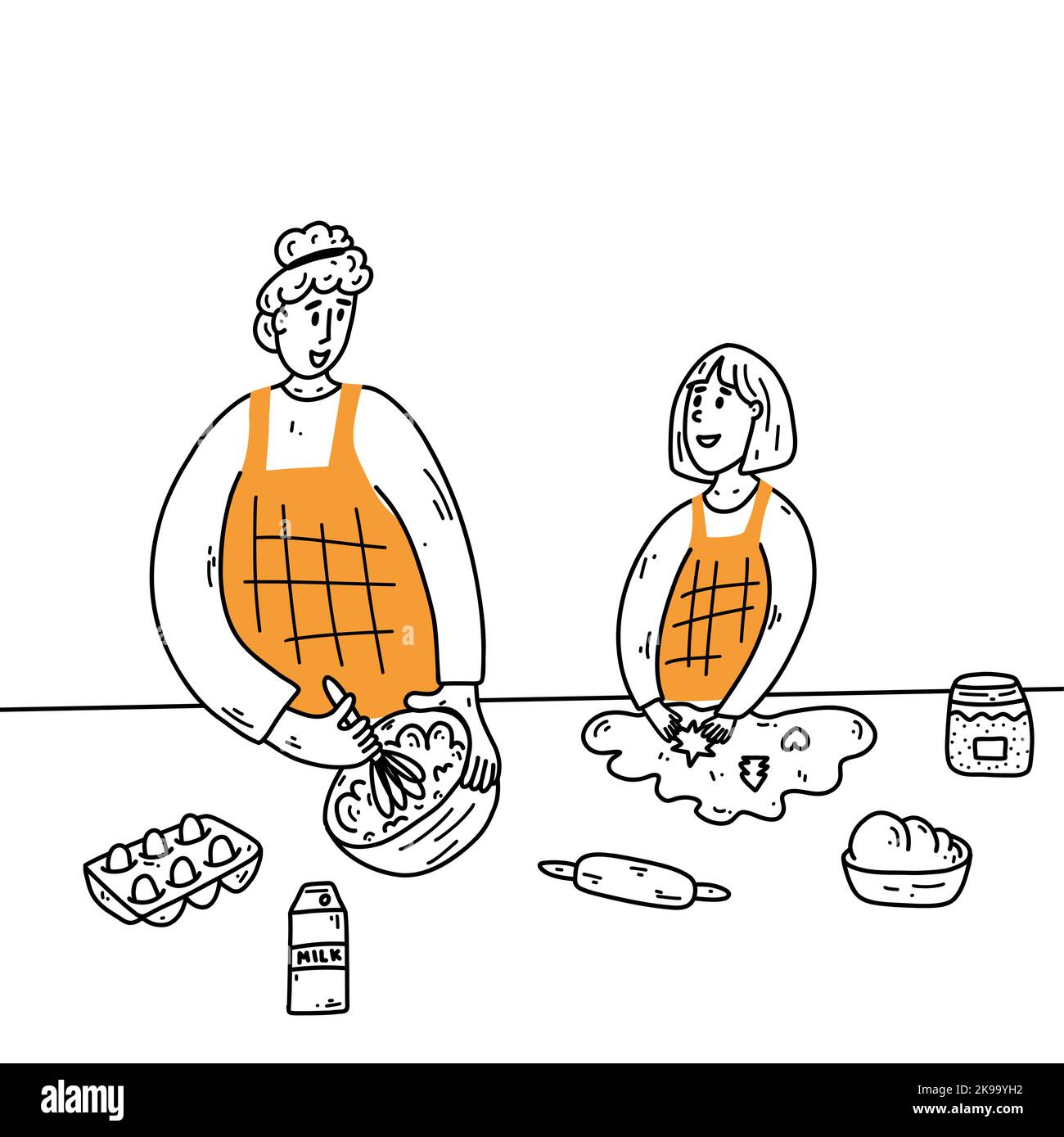 Baking Cookies With Mom Clipart