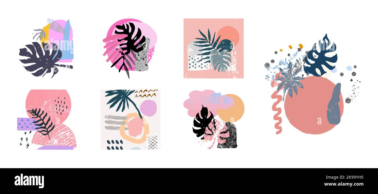 Scandinavian hand drawn artwork. Modern vector illustration with ...