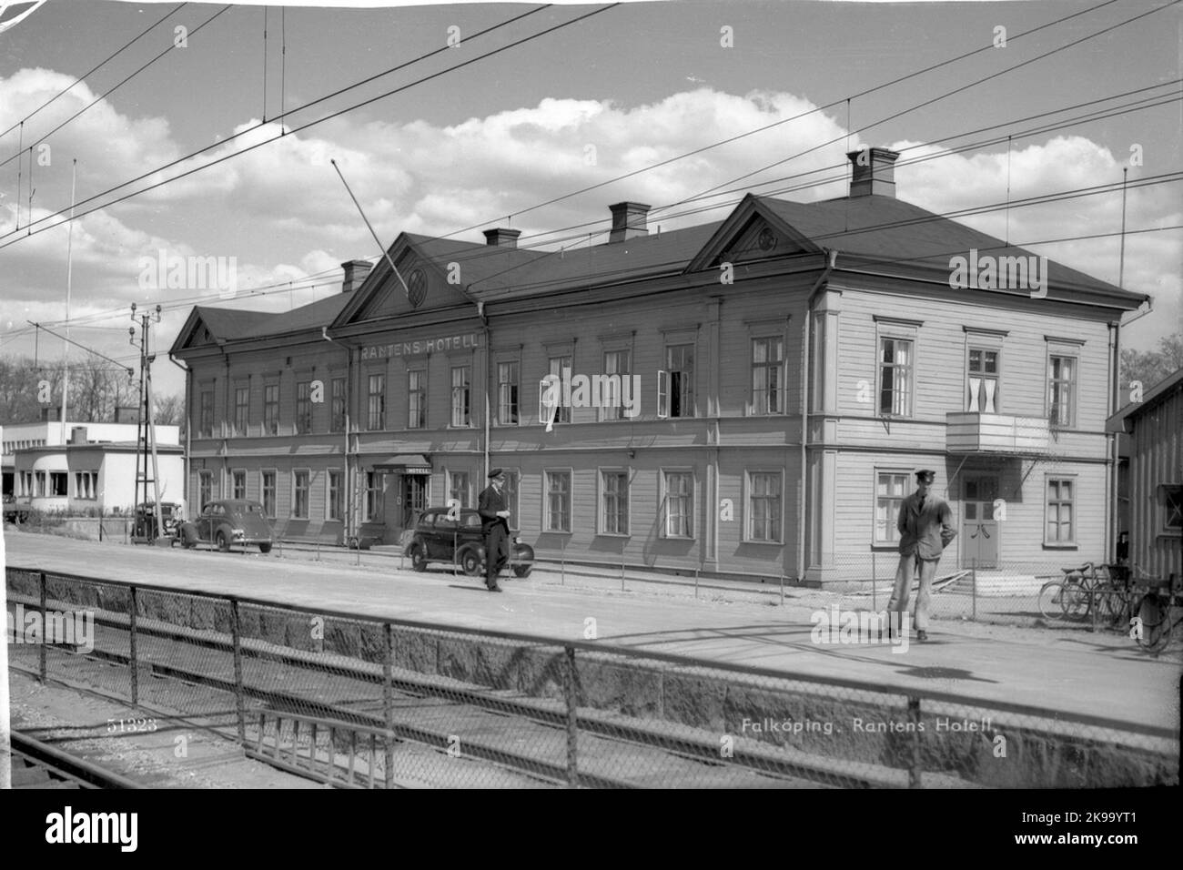 Ranten's Hotel at Falköping Central Station Stock Photo - Alamy