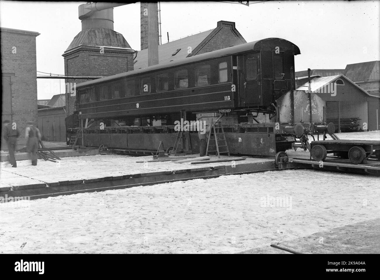 Wagon Litt. Co to SRJ Exterior. The trolley loaded Stock Photo - Alamy