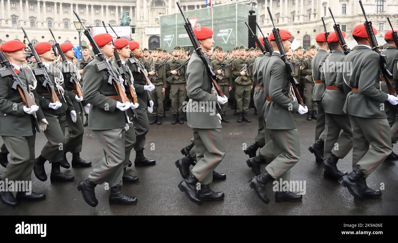 Vienna, Austria. 26th Oct 2022. Austrian national day 2022 in Vienna at ...