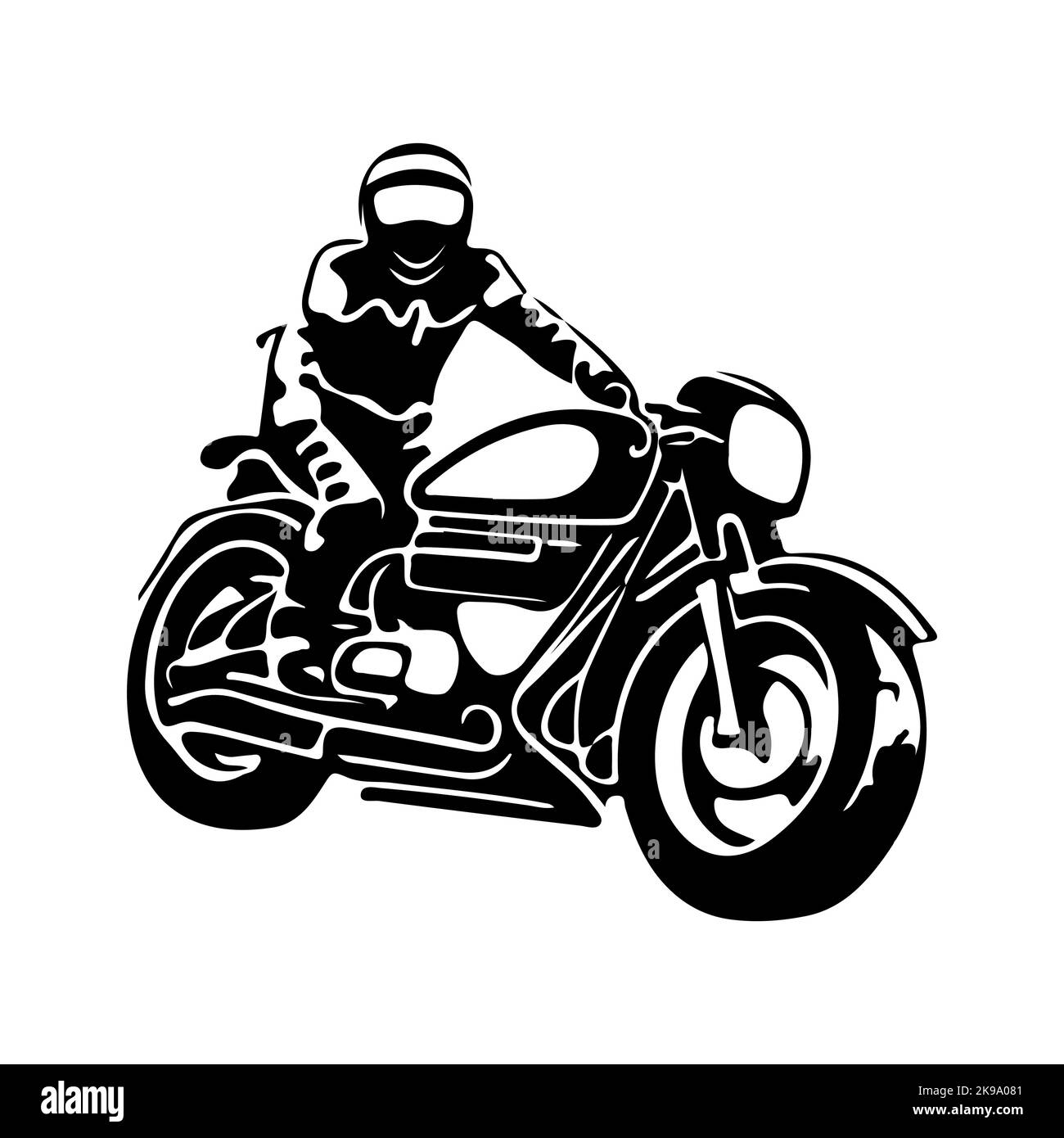 Motorcycle logo vector design. Motorcycle design with hand drawing ...