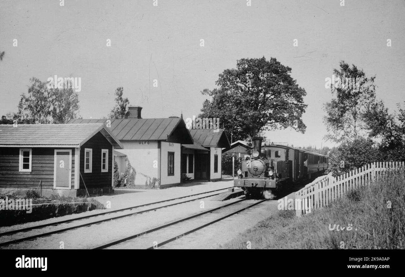 Ulvö station built in 1874. The locomotive is Karlshamn-Vislanda ...