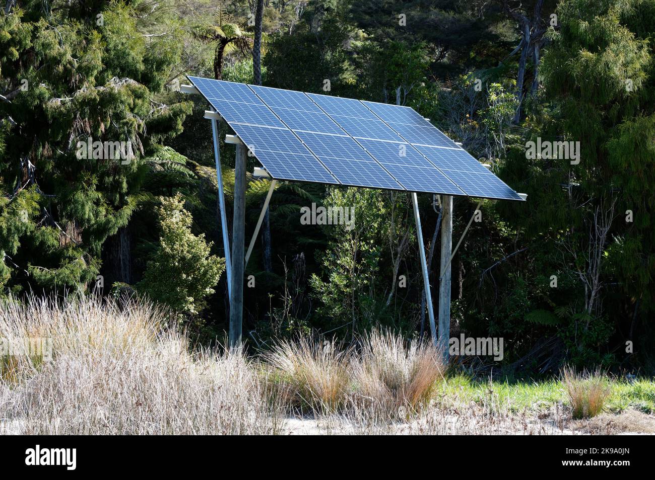 Off grid power generation using solar panels Stock Photo - Alamy