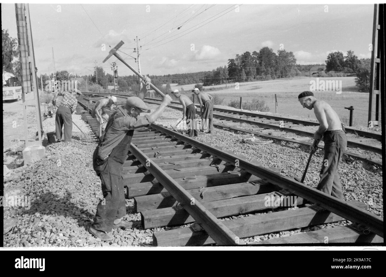 Railway maintenance track equipment Black and White Stock Photos ...