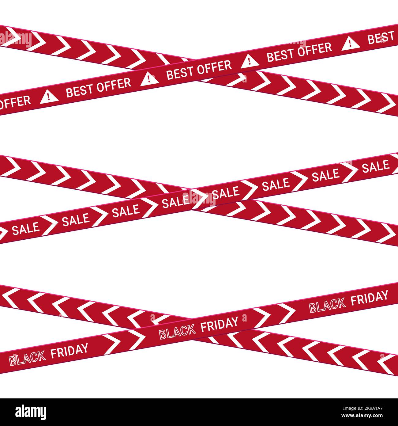 Red ribbons black friday Stock Vector Images - Alamy