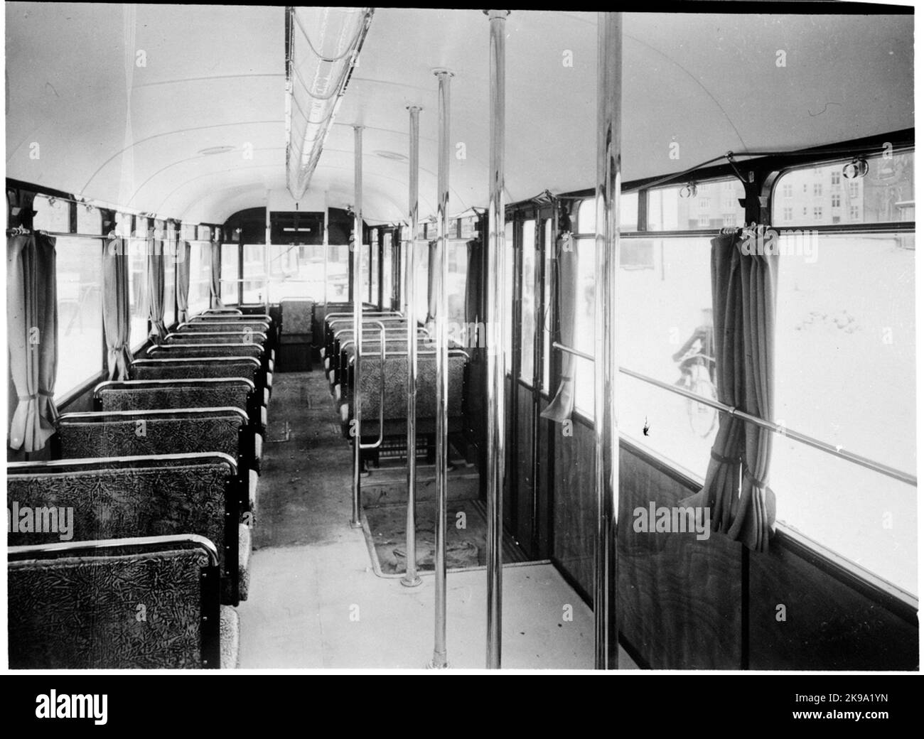 Interior of tram Stock Photo - Alamy