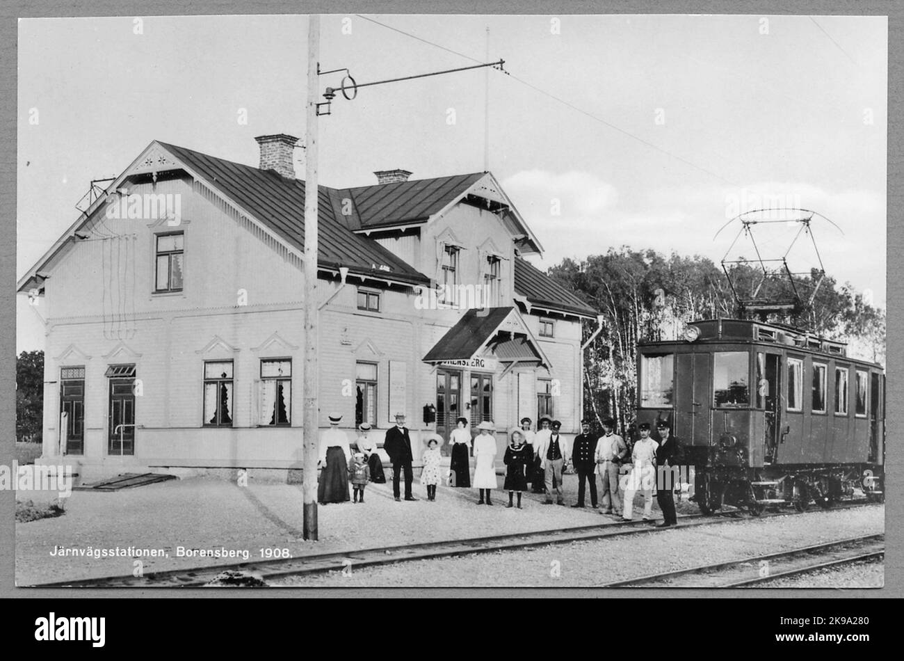 Mellersta Östergötlands Railway, Mass Motor Car 1 "Ankan" at Borensberg ...