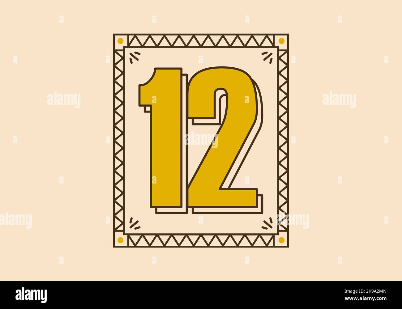 Number 12 sign Stock Vector Images - Alamy