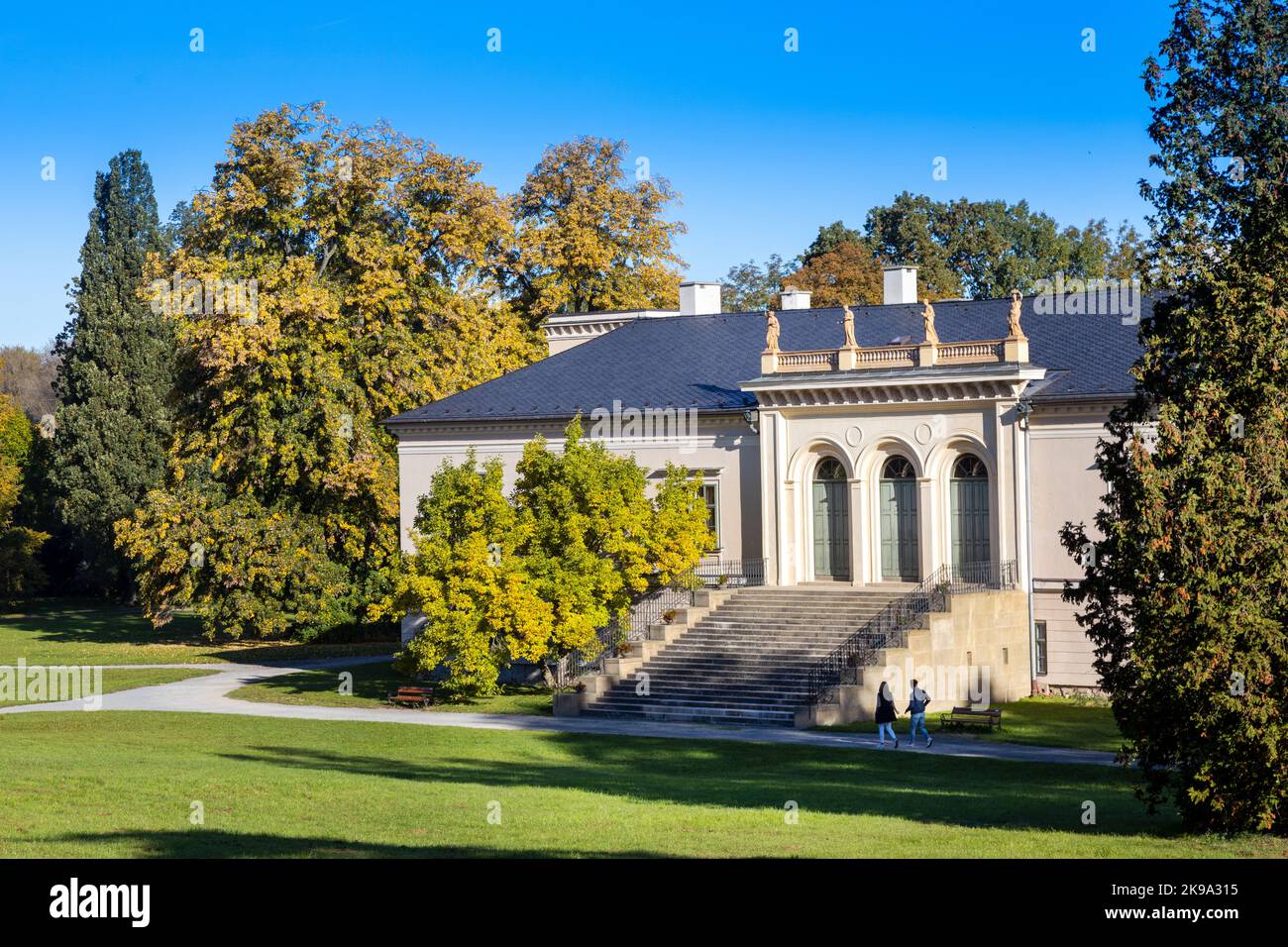 Empírový zámak a park, Čechy pod Kosířem, Morava, Česká republika ...