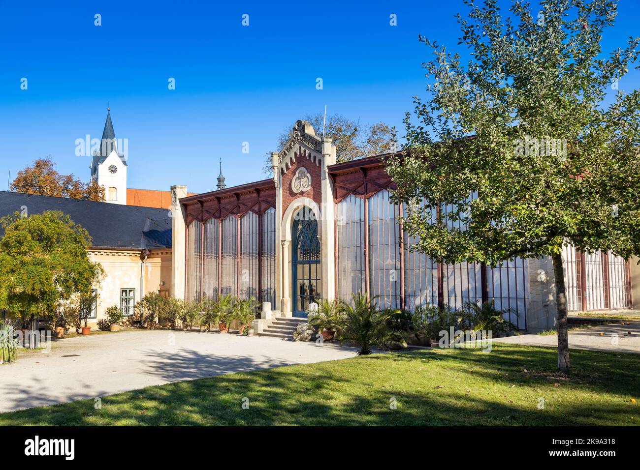 Skleník, Empírový zámak a park, Čechy pod Kosířem, Morava, Česká ...