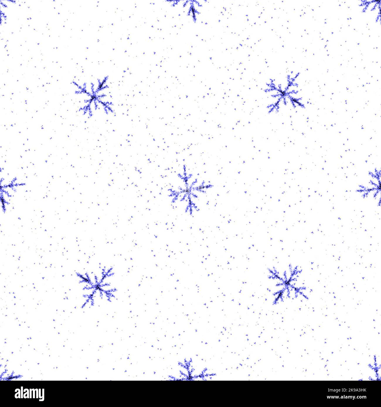 Hand Drawn Snowflakes Christmas Seamless Pattern. Subtle Flying Snow ...