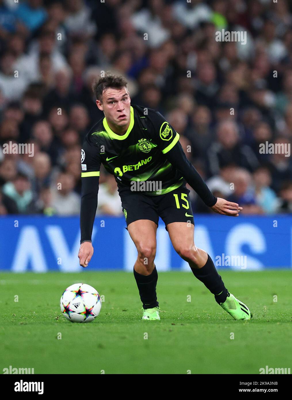 London, England, 26th October 2022. Manuel Ugarte of Sporting Lisbon ...