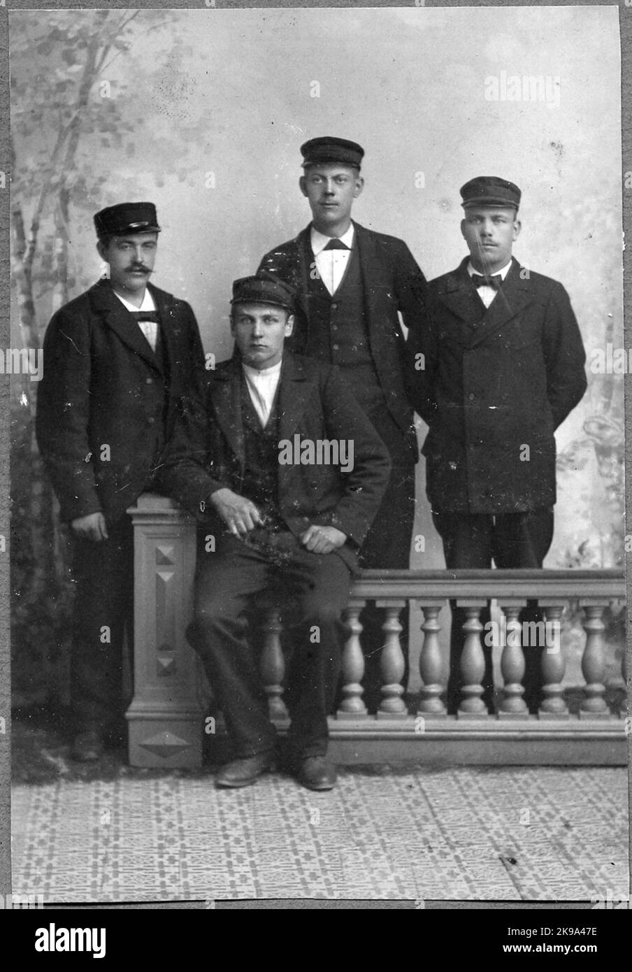 Portrait of locomotive staff Stock Photo - Alamy