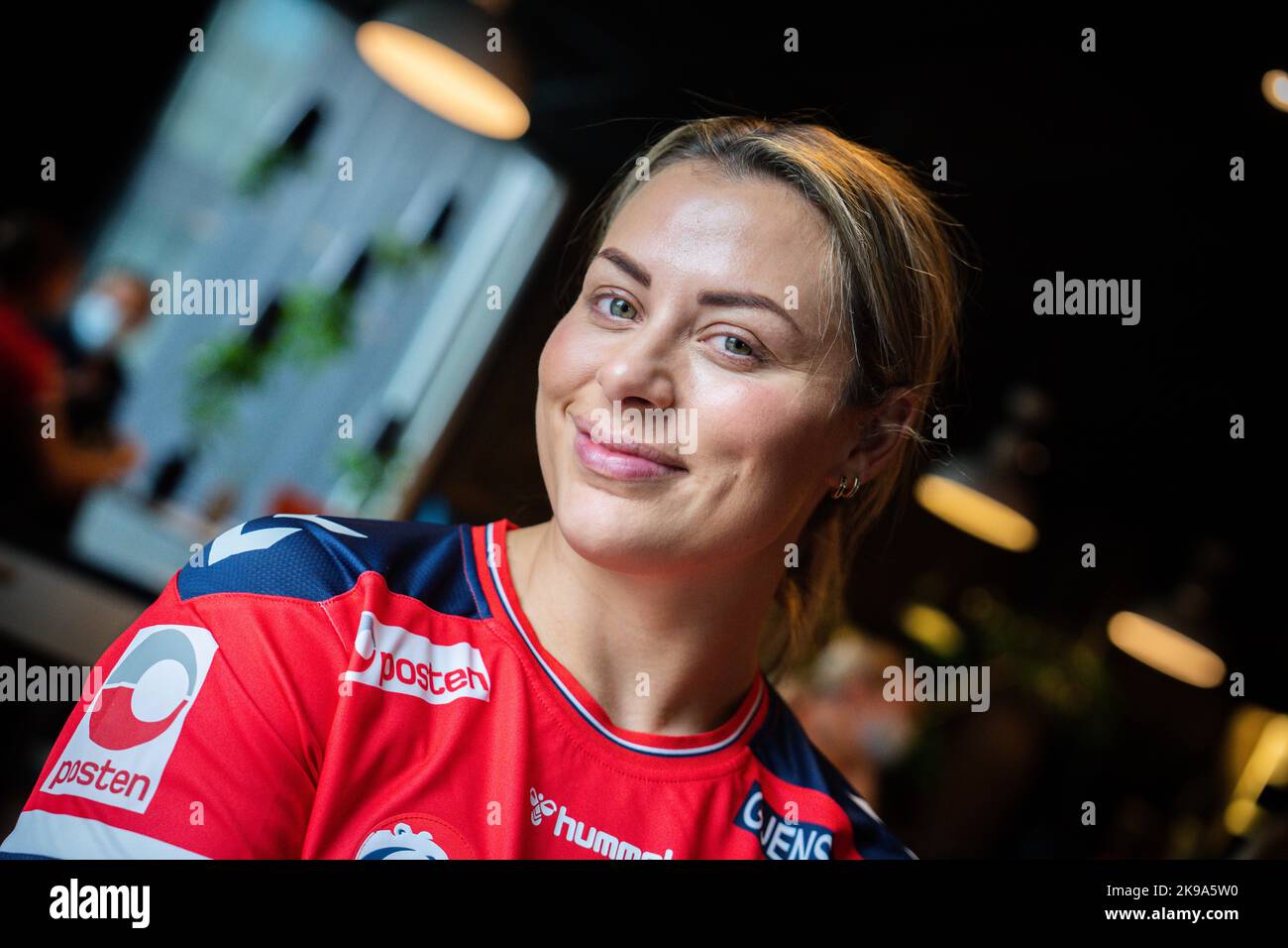 Stavanger 20221026.Nora Moerk and the rest of the Norwegian handball ...