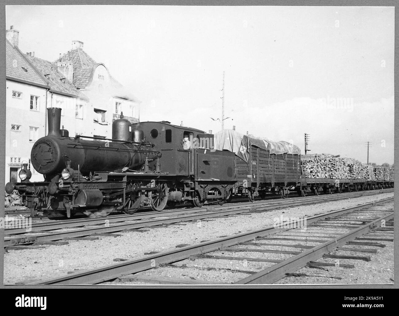 Tanks AB Weibull locomotive with freight train Stock Photo - Alamy