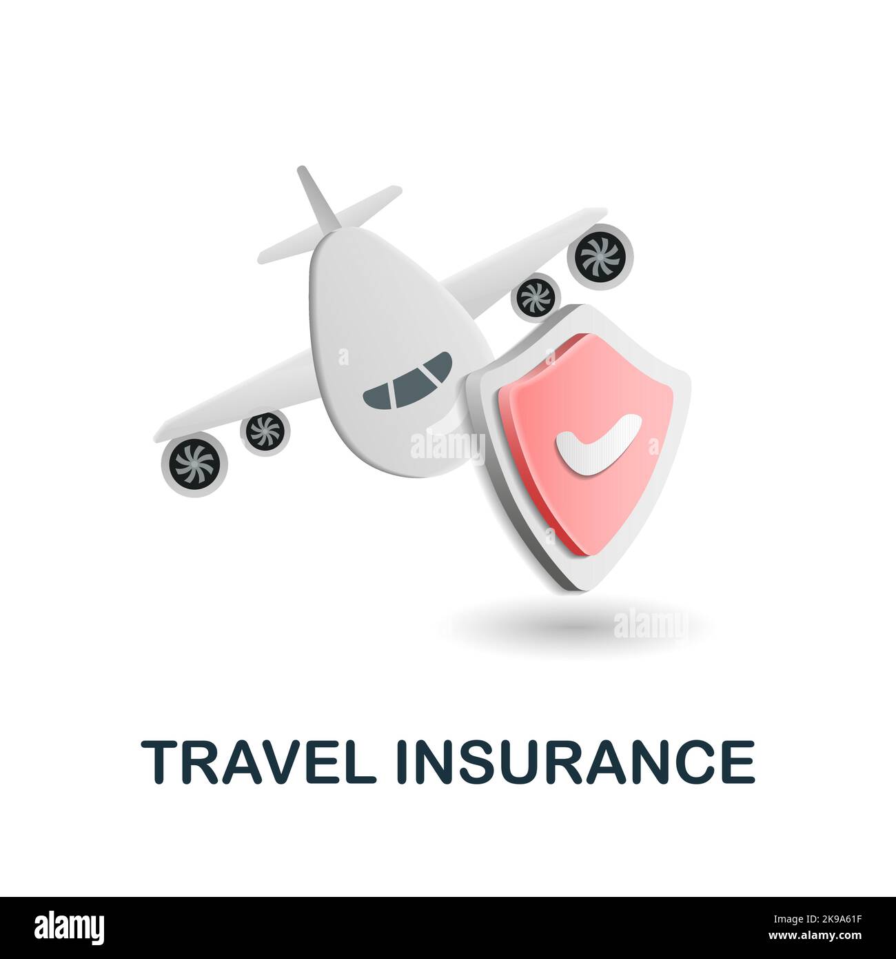 Travel Insurance icon. 3d illustration from insurance collection ...