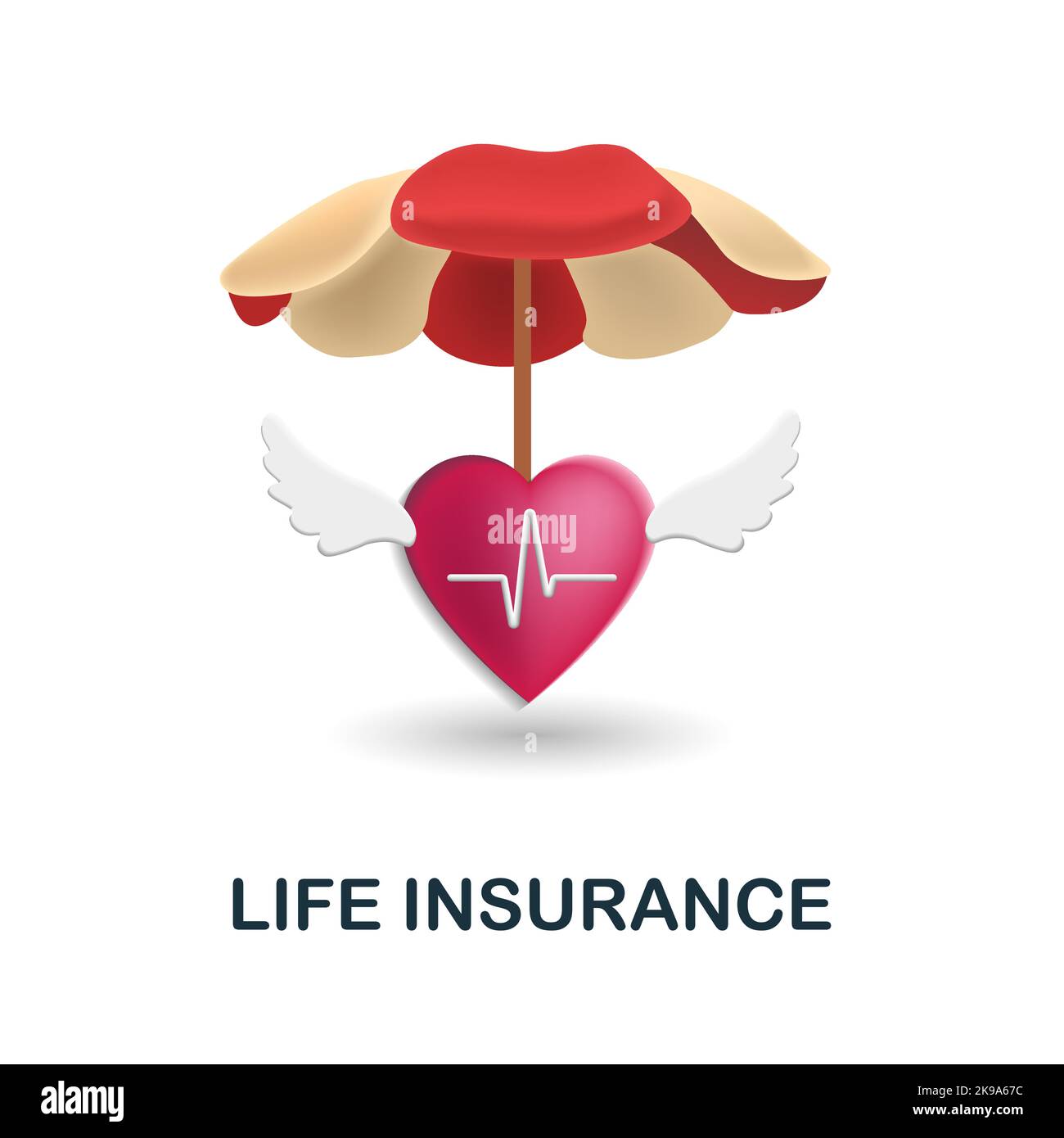 Life Insurance icon. 3d illustration from insurance collection ...