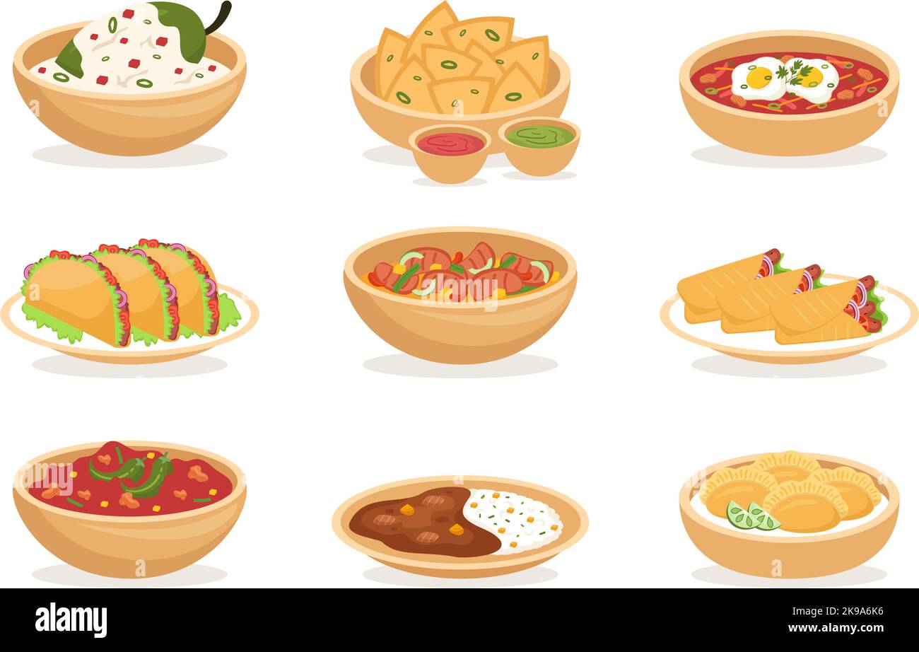 Mexican Food Restaurant with Various of Delicious Traditional Cuisine ...