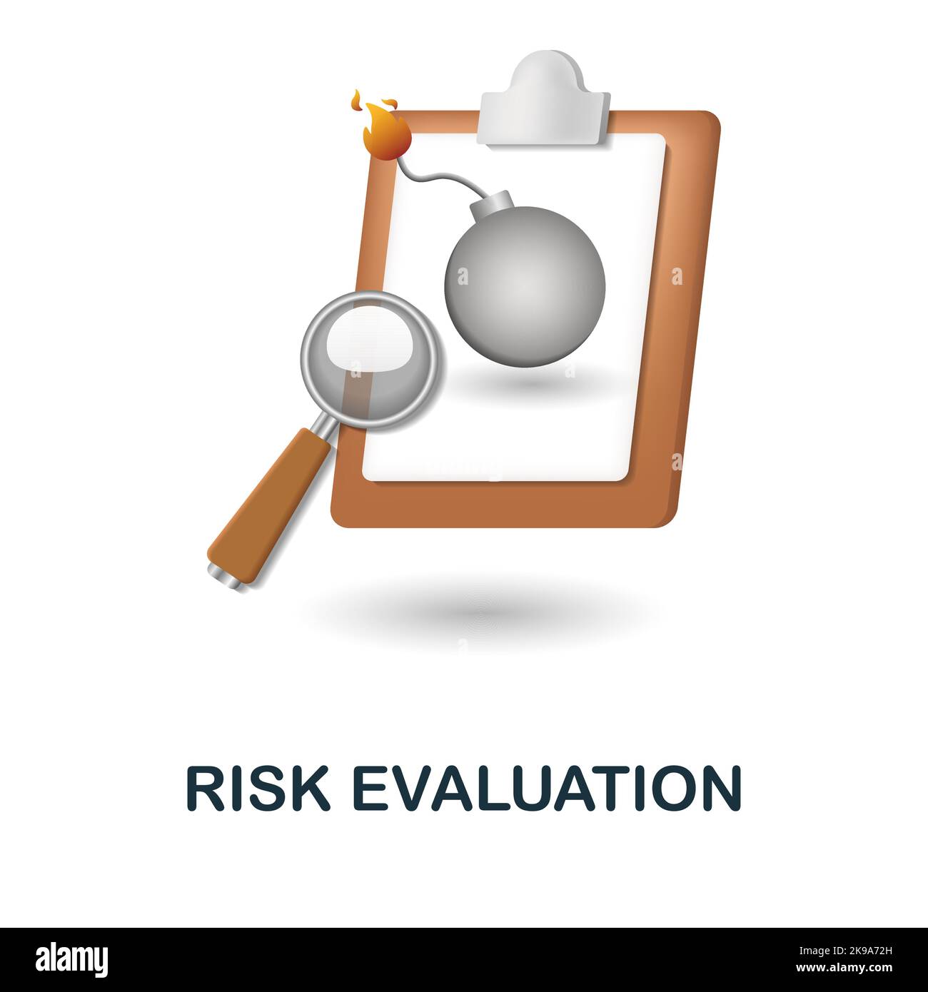 Risk Evaluation icon. 3d illustration from insurance collection ...