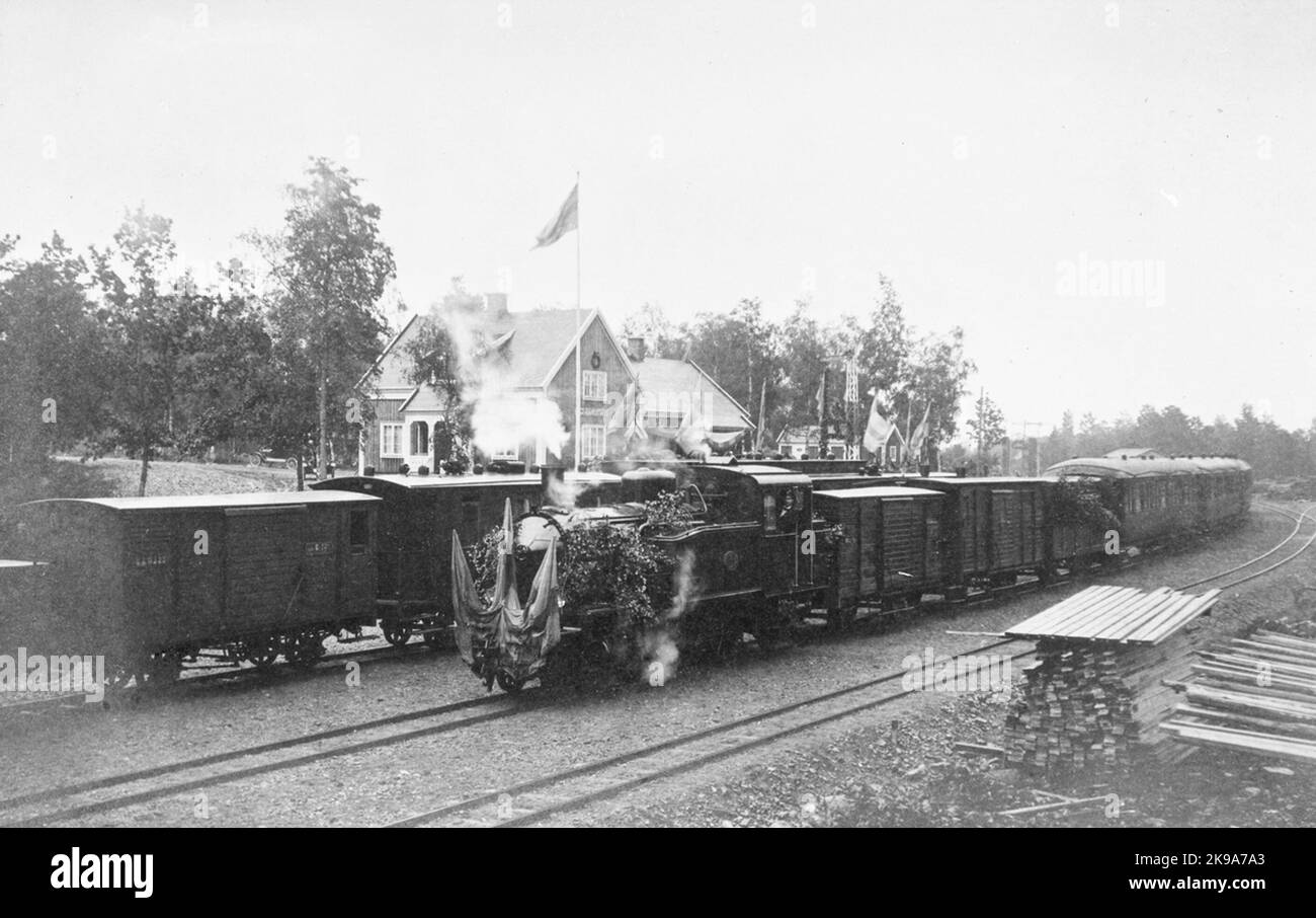 Inauguration of Räj.räj, Ruda - Älghult's railway name was before 9/5 ...