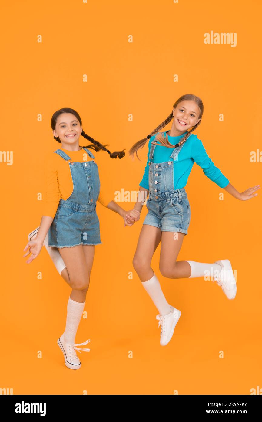 Children ukrainian young generation. Patriotism concept. Girls with ...