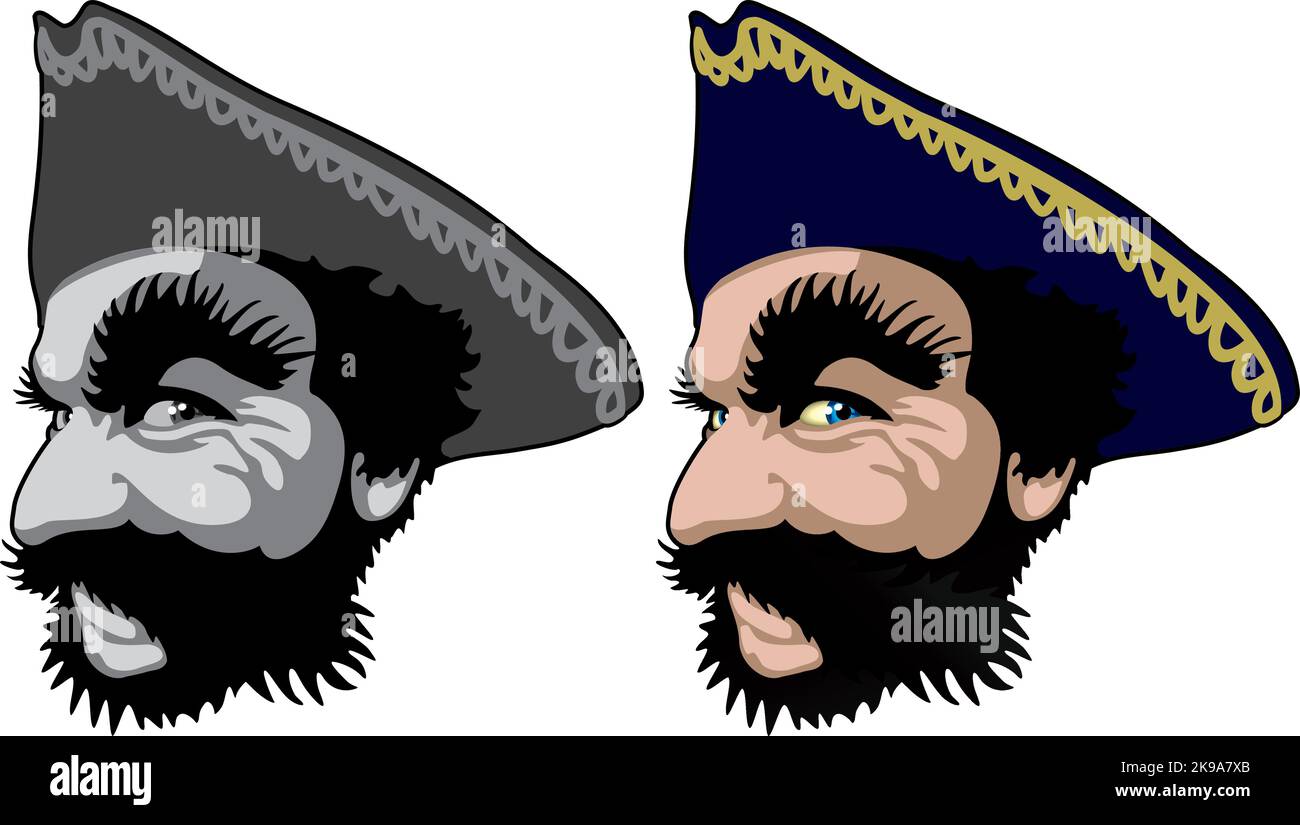 Old pirate captain in cartoon hi-res stock photography and images - Alamy