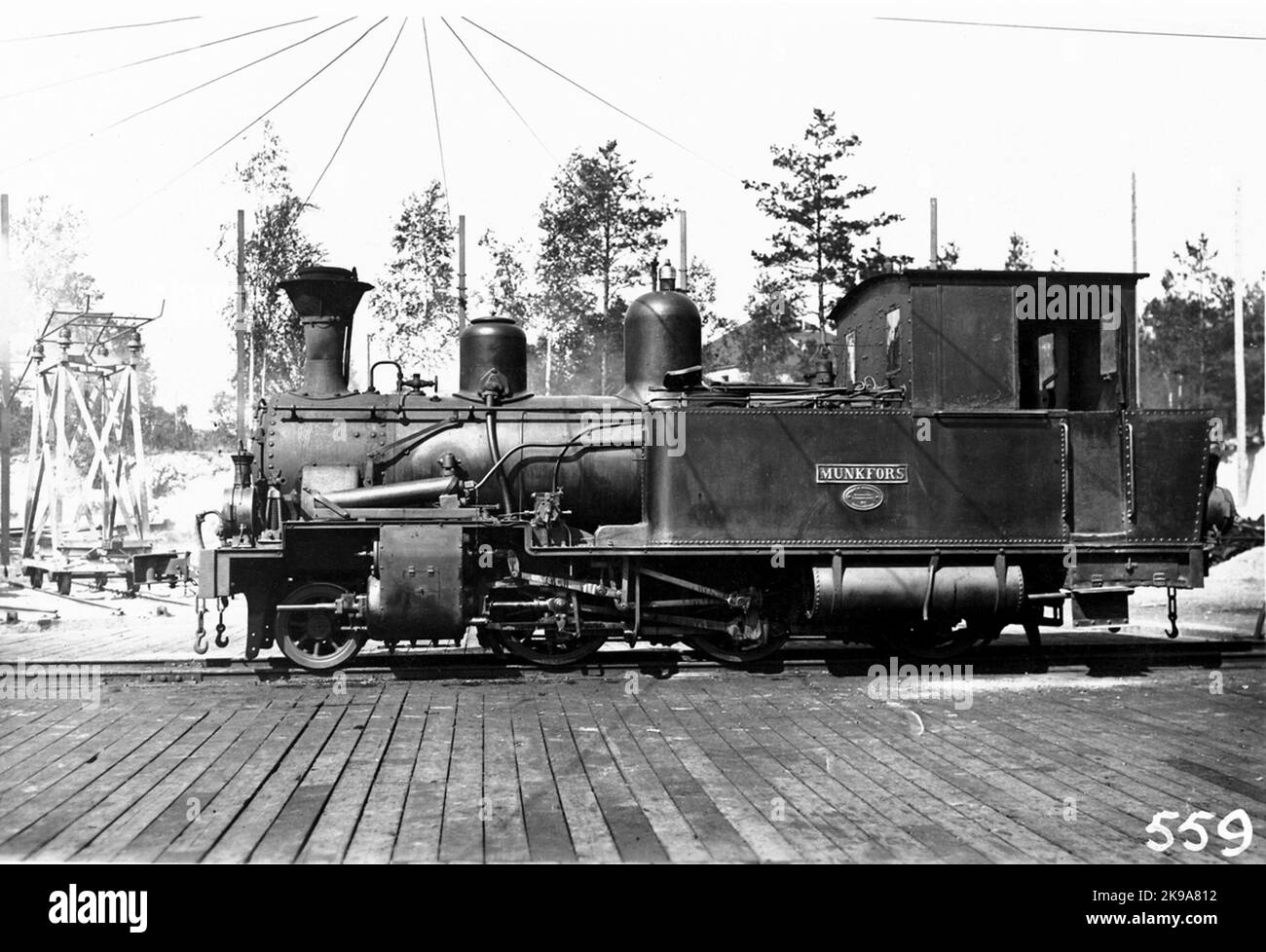 Nordmark - Klarälven Railway, NKLJ LOK 8 "Munkfors". To the left of the ...