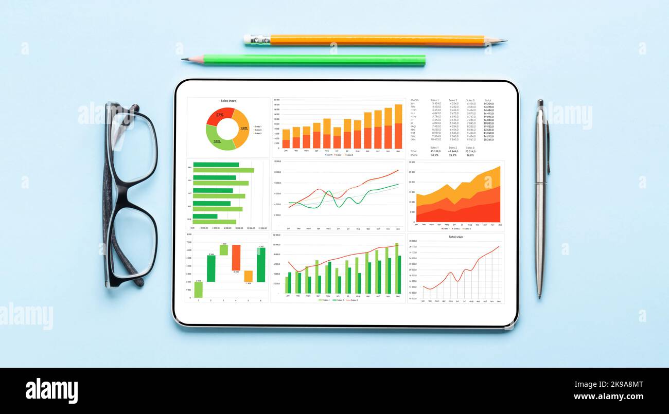 Sales report template hi-res stock photography and images - Alamy