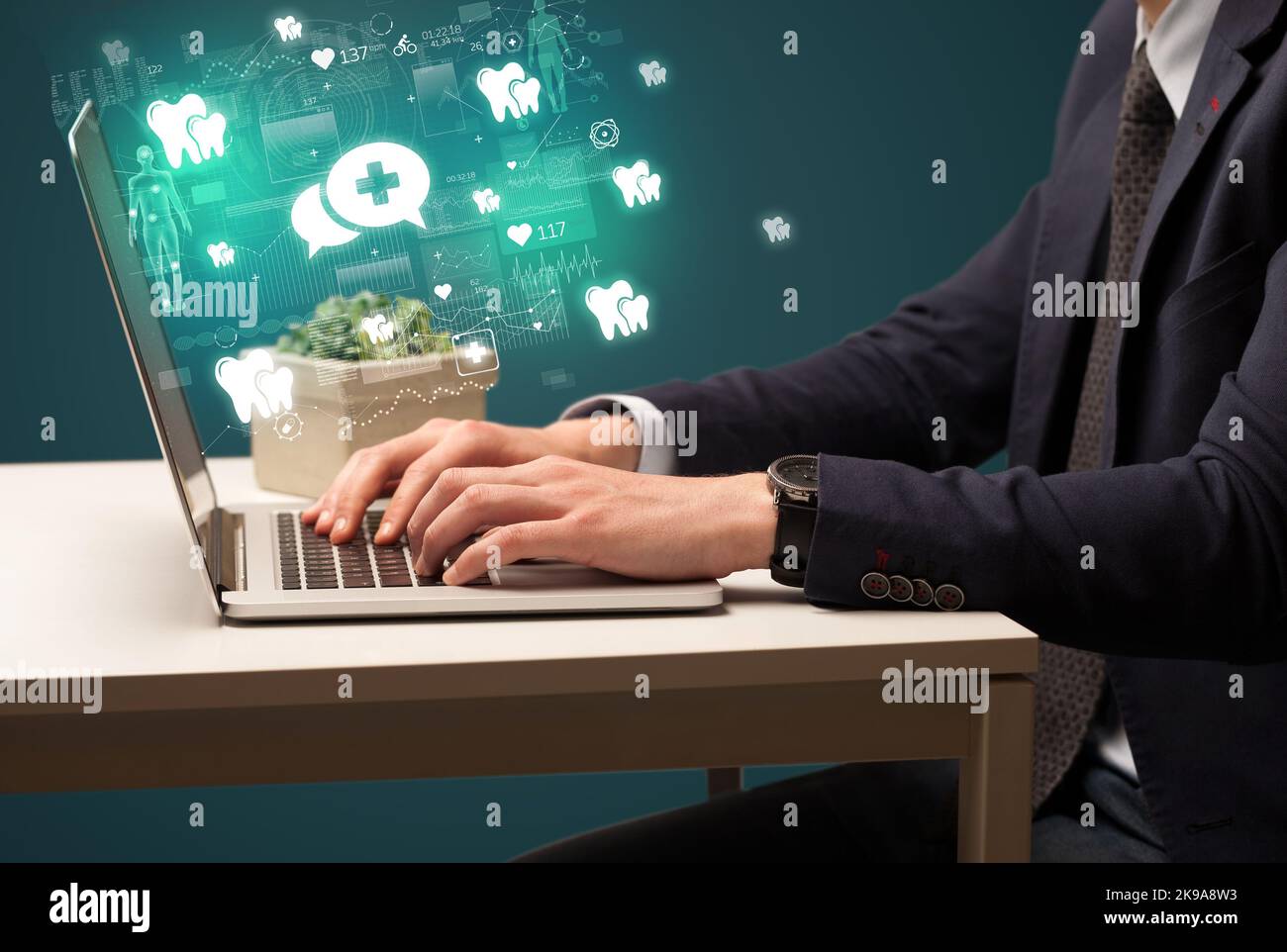 hand browsing on the internet for medical issues Stock Photo - Alamy