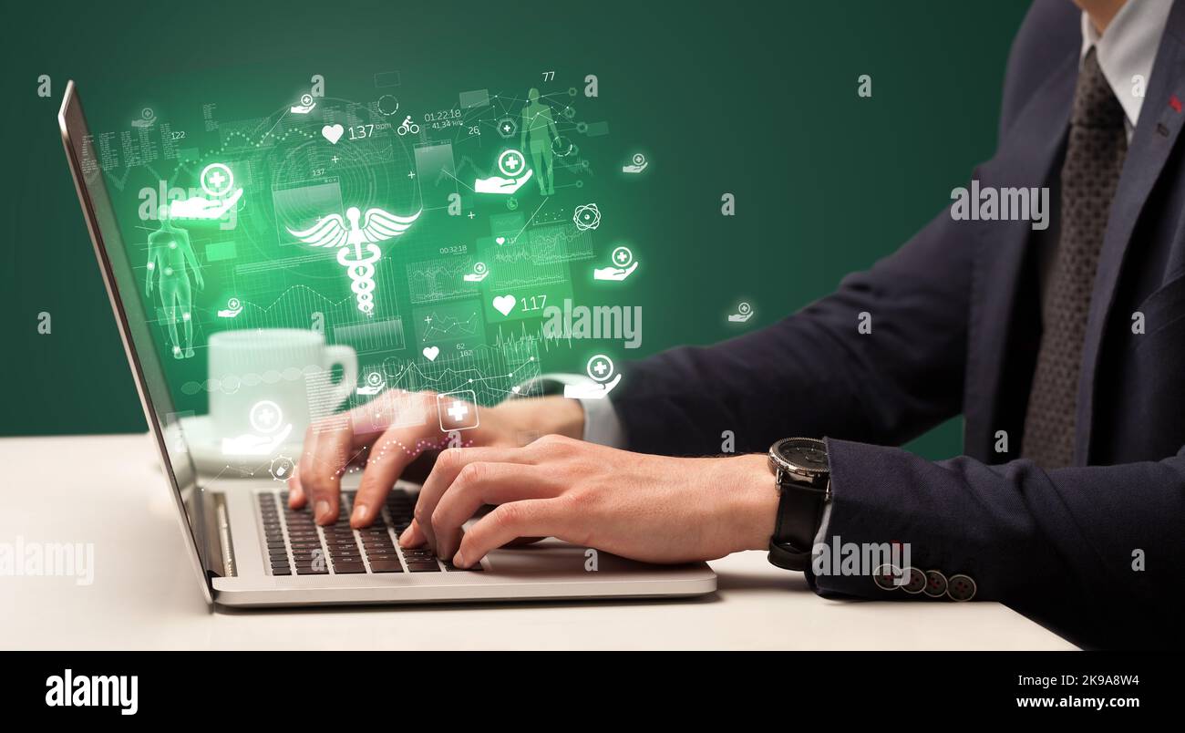 hand browsing on the internet for medical issues Stock Photo - Alamy