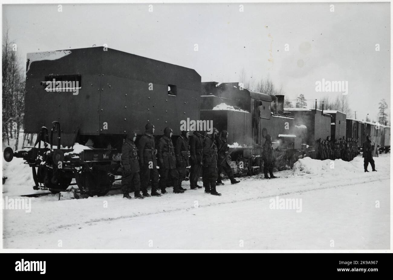 Armor train 2 Boden at the national border. The State Railways, SJ J ...