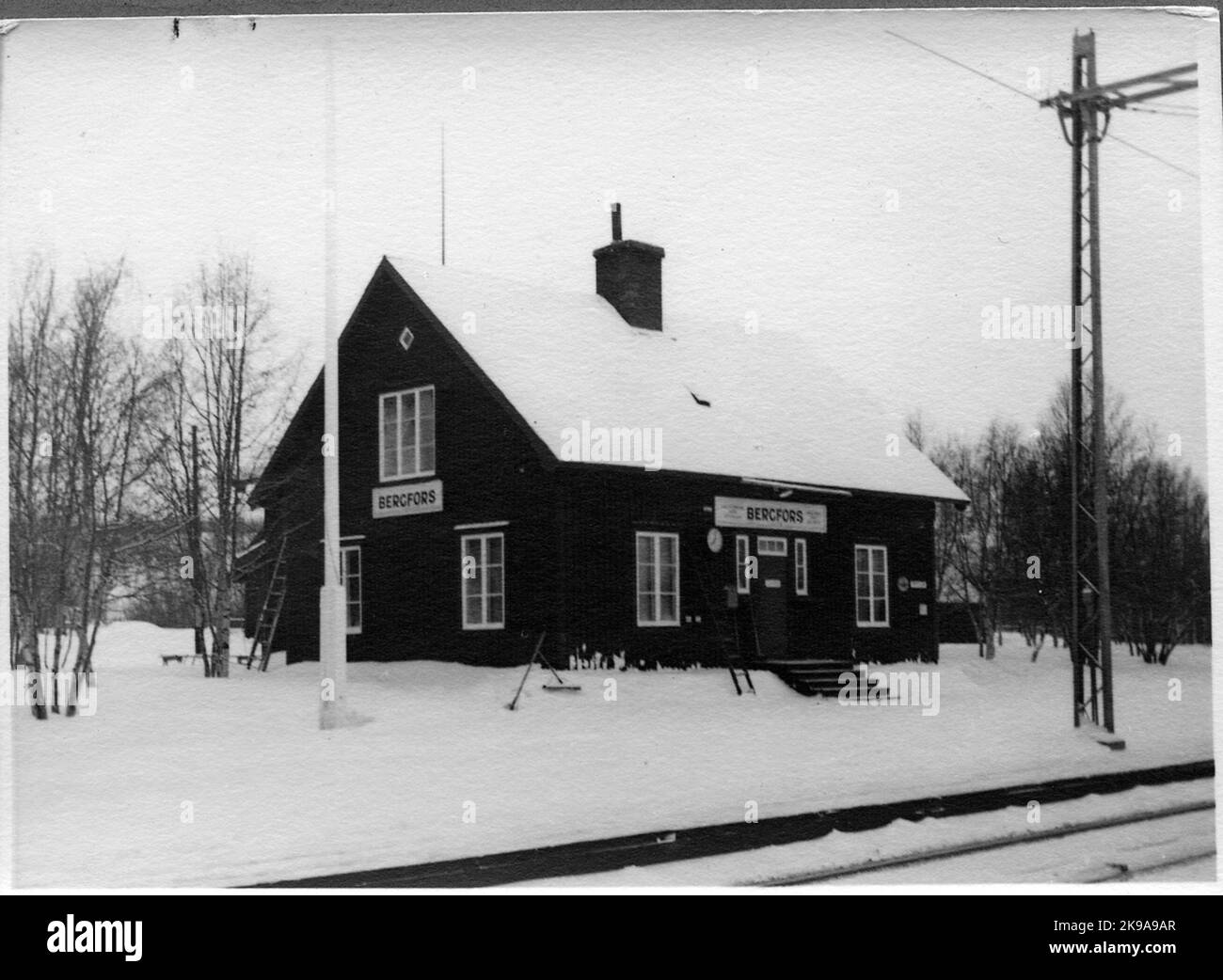 Bergfors station was opened in 1903 with station house in wood ...
