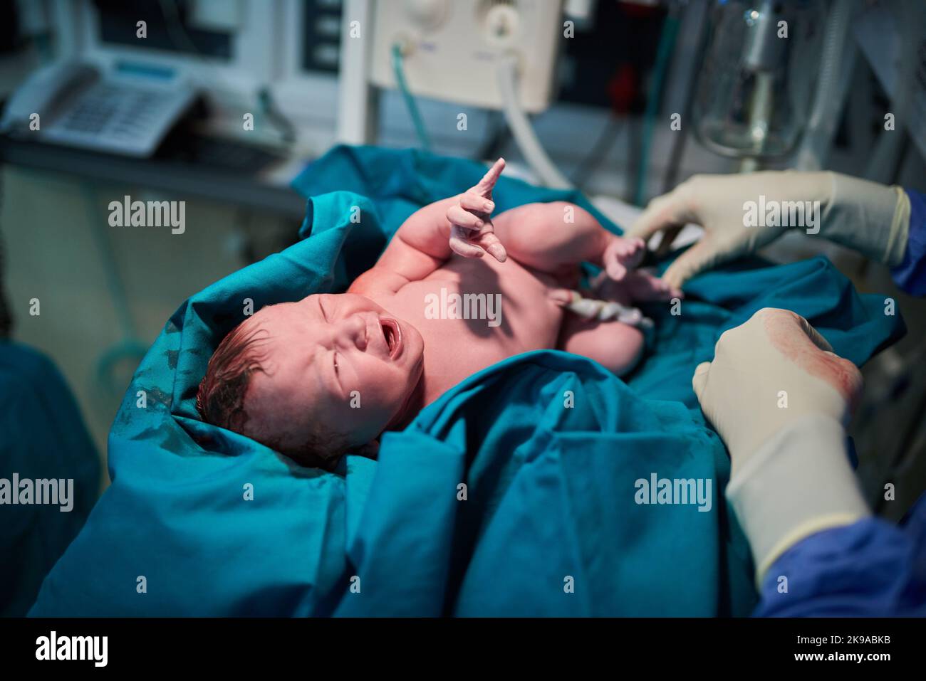 Welcome to the world sweet angel. a newly born baby girl surrounded by ...