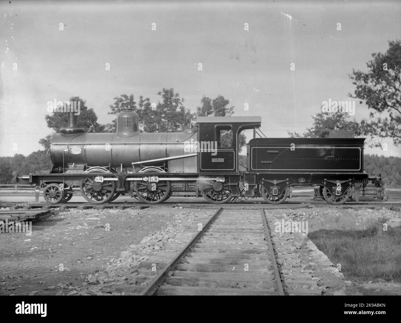 GDJ F 34. Delivery Photo. Steam locomotive on the turntable. Was named ...