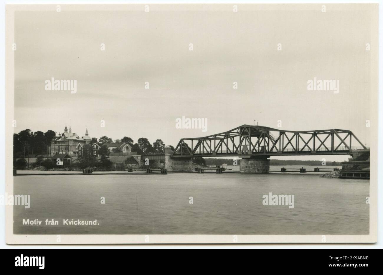 Picture of Kvicksund taken from the south towards Kvicksund Bridge and ...