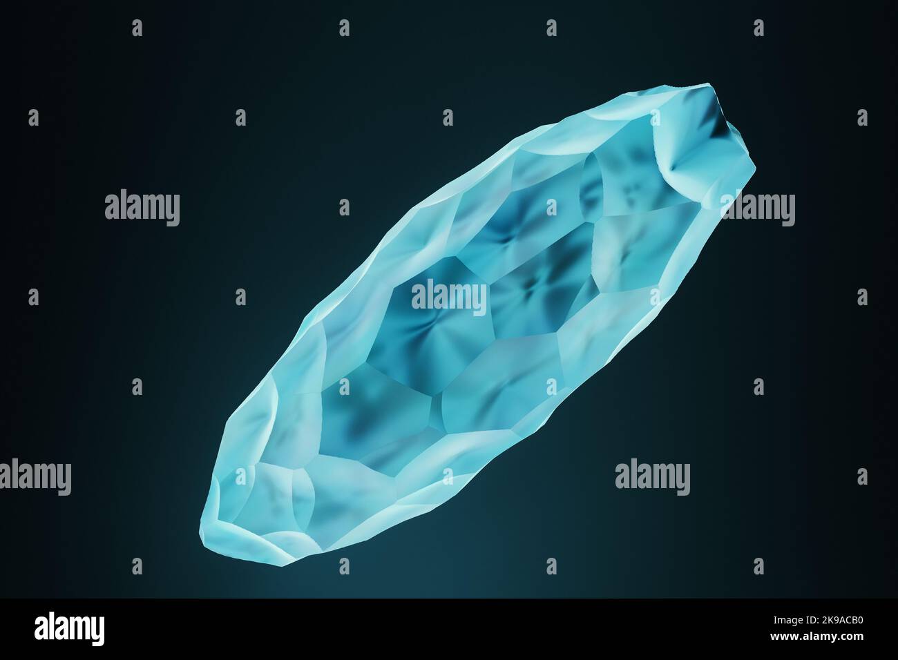 Translucent gradient crystal on dark blue. 3D rendering Stock Photo - Alamy