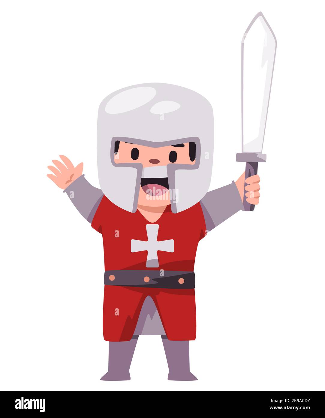 kids wearing crusader knight battle armor holding sword from medieval ...