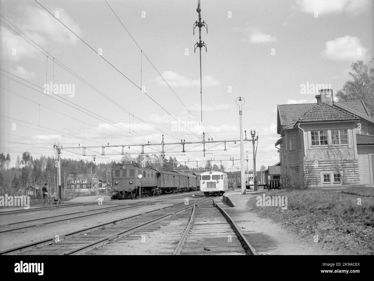 State Railways, SJ Train + NBJ 56.9-25-3 Stock Photo - Alamy
