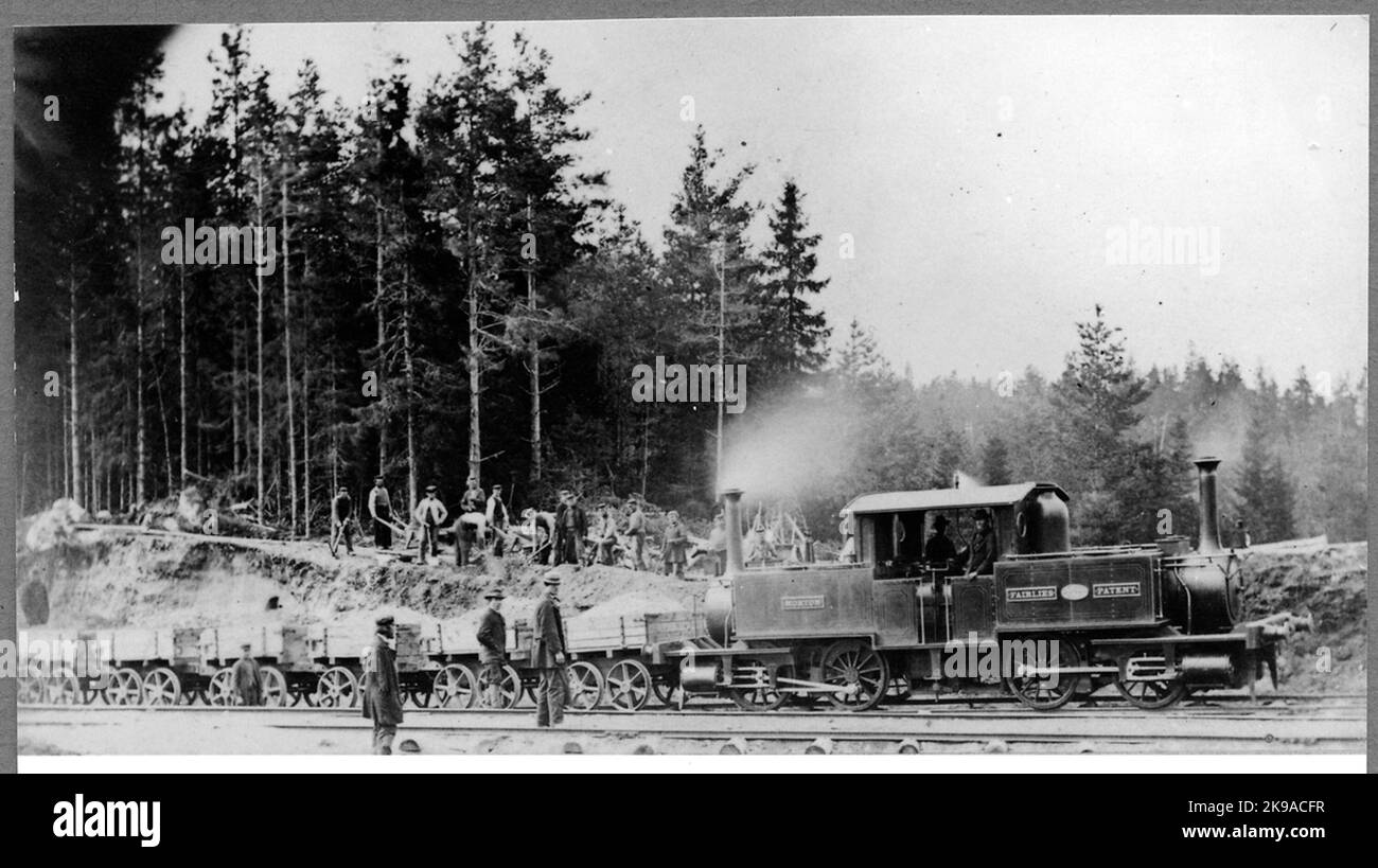 Nässjö-Oskarshamns Railway, NOJ LOK 2 "Morton" with gravel train at ...