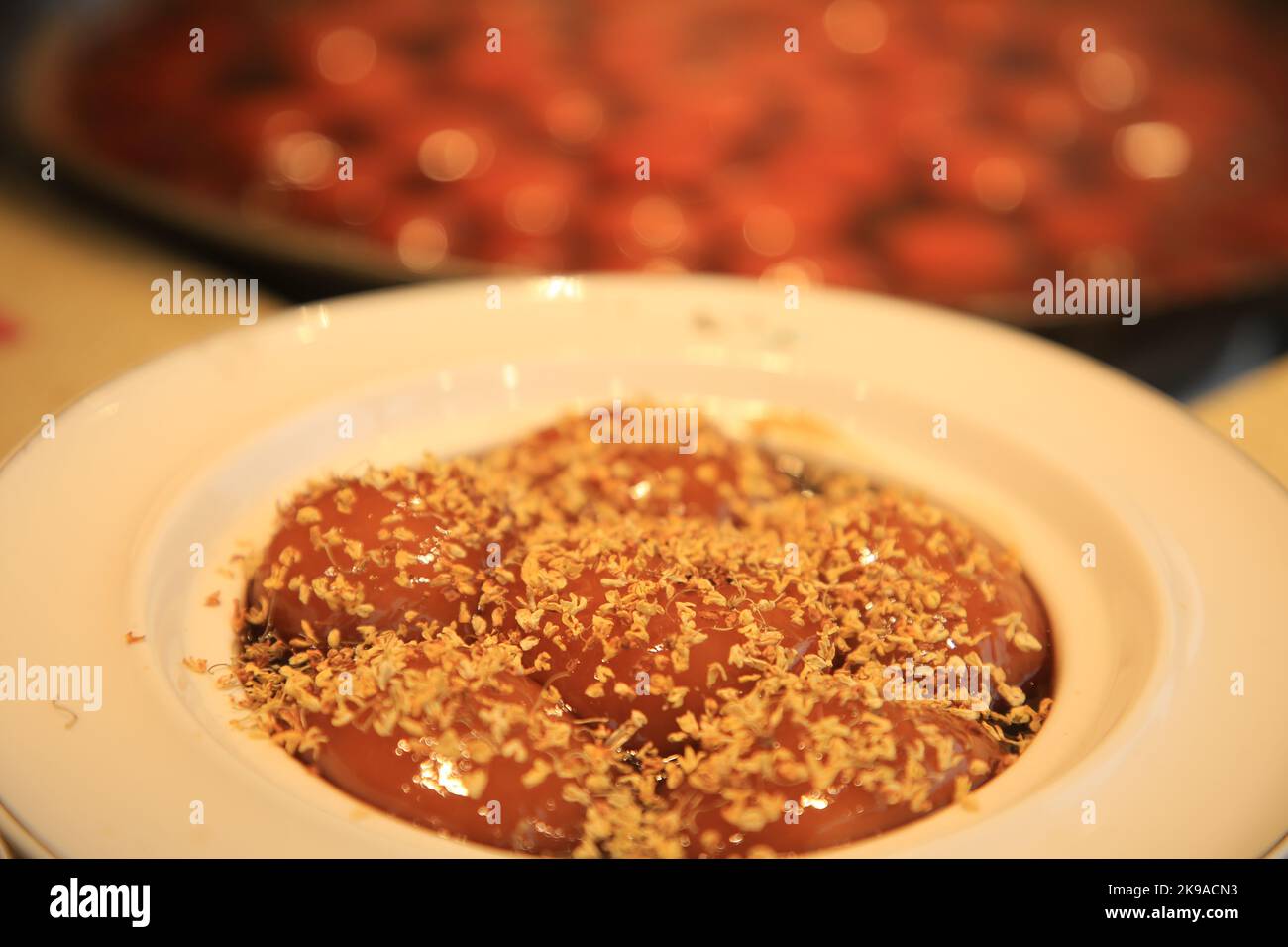 The food street of Dongyi Town, Rizhao City, east China's Shandong ...