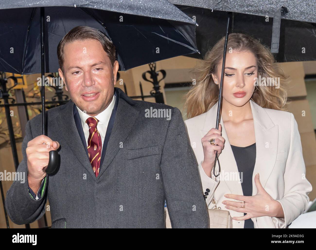 Socialite James Stunt and Helena Robinson arrive at Leeds Cloth Hall ...