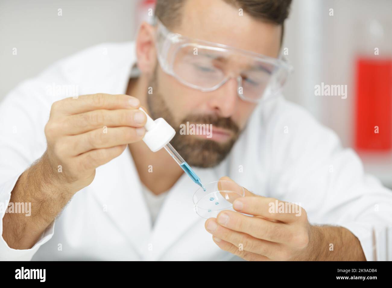 chemical engineer working with tube test in the research laboratory ...