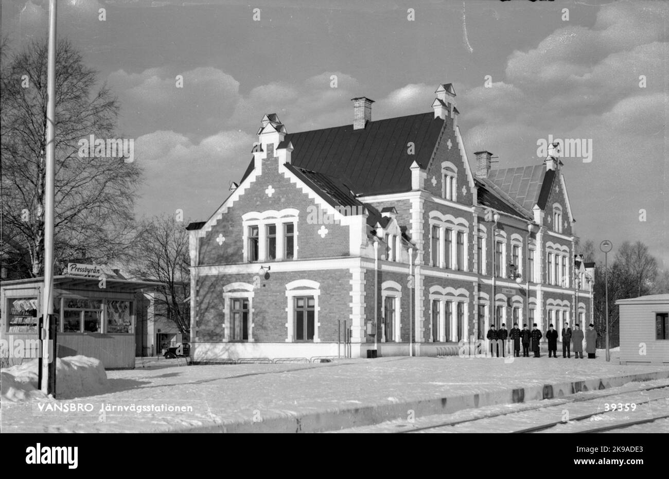 The railway station in Vansbro Stock Photo - Alamy