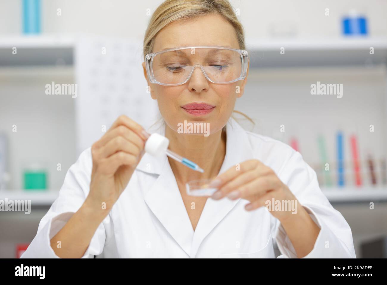 mature woman doing lab research Stock Photo - Alamy