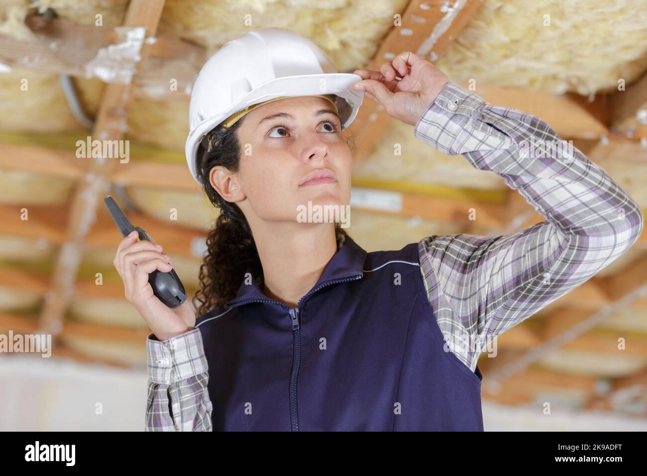 Female foreman checking work hi-res stock photography and images - Alamy