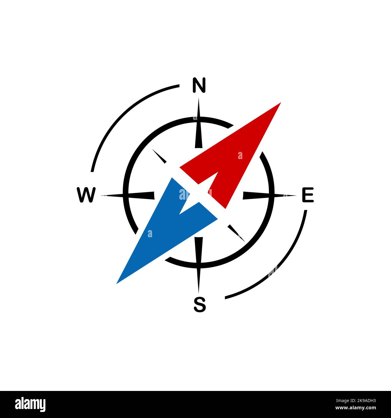 Map compass image Cut Out Stock Images & Pictures - Alamy