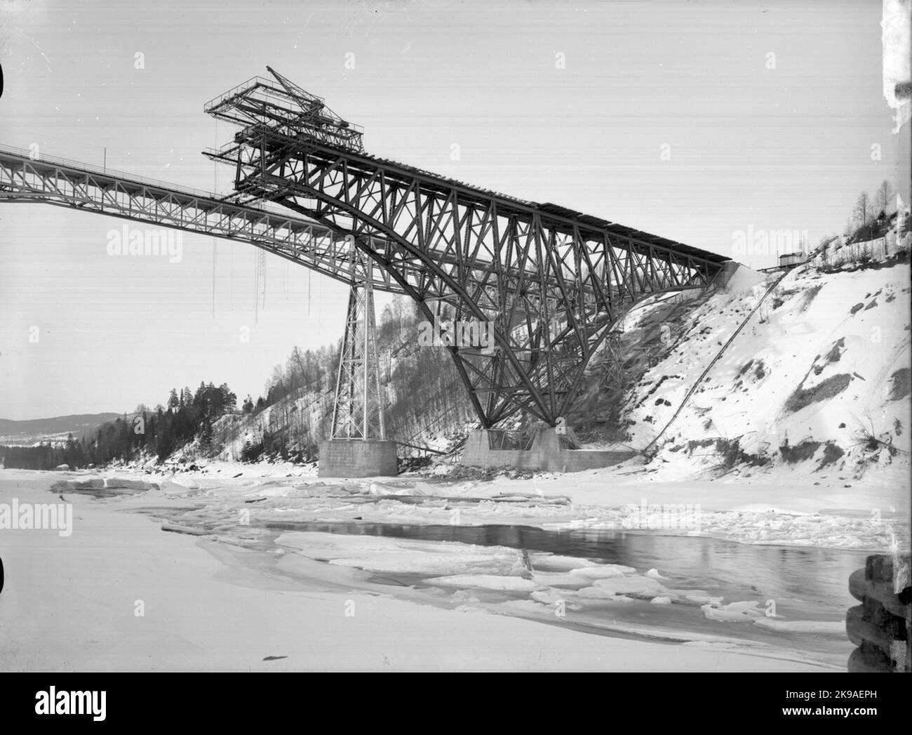 Bridge over the Ångerman River. Långsele - Mellansel Stock Photo - Alamy
