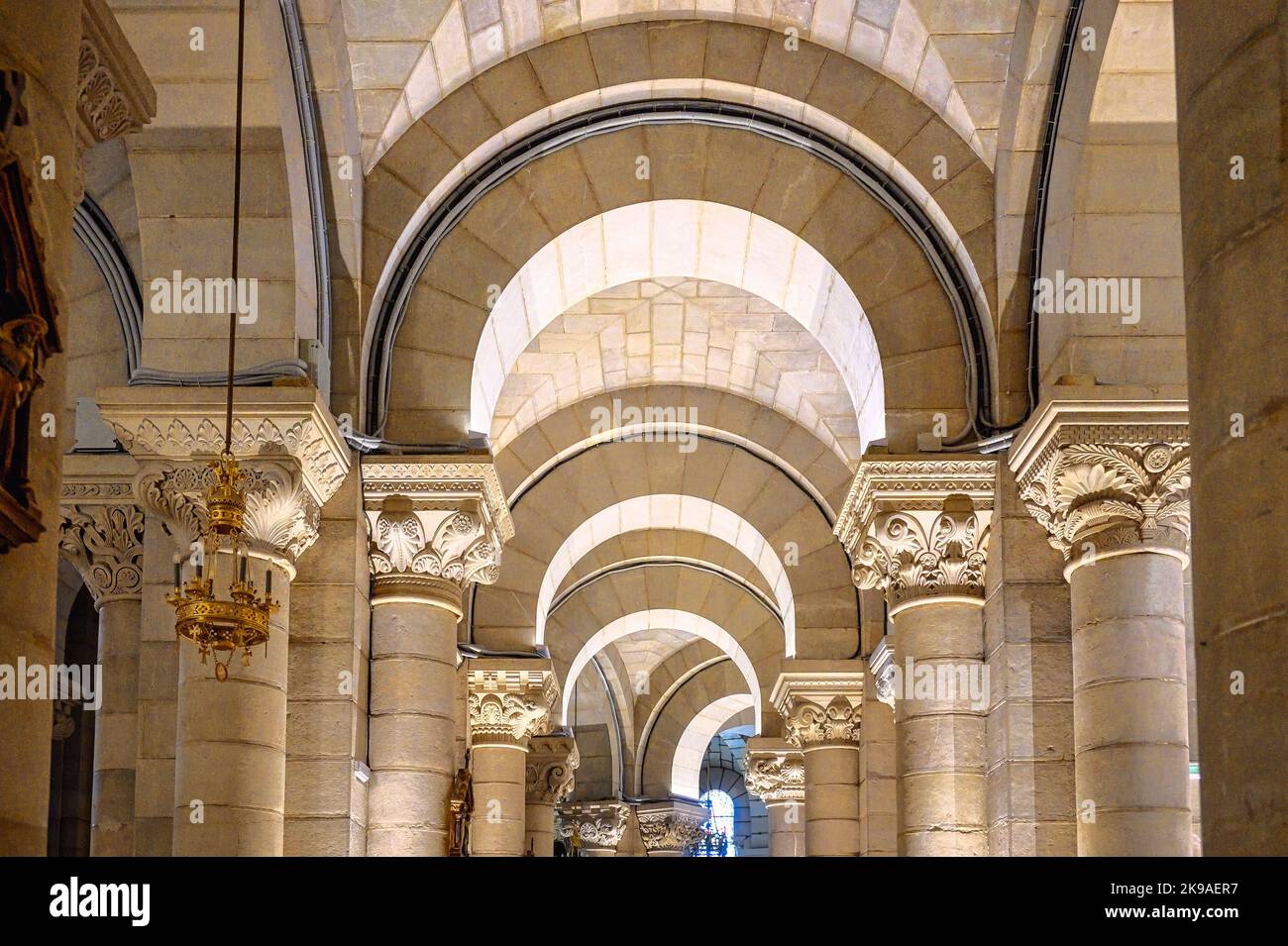 Column or colonnade details Interior architecture of the religious ...